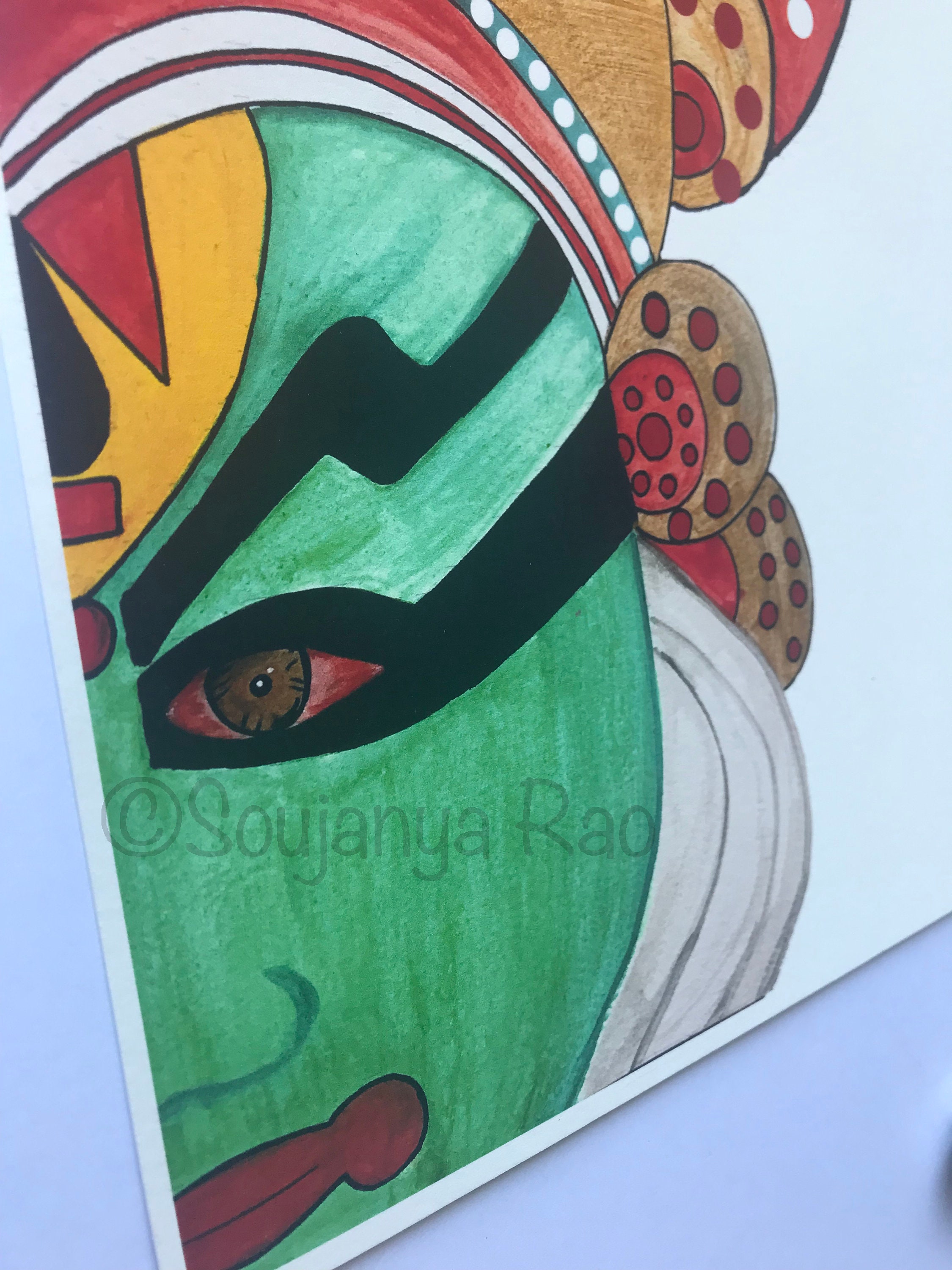 Kathakali Art Print Kathakali Art Kathakali Painting Indian | Etsy