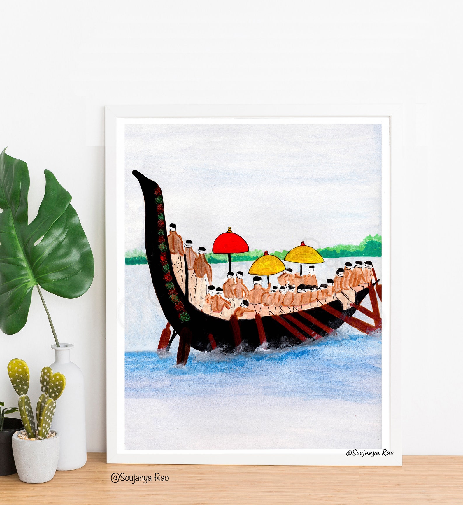 Kerala Landscape, Kerala Boat Race, Kerala Art, Kerala Painting, Indian ...