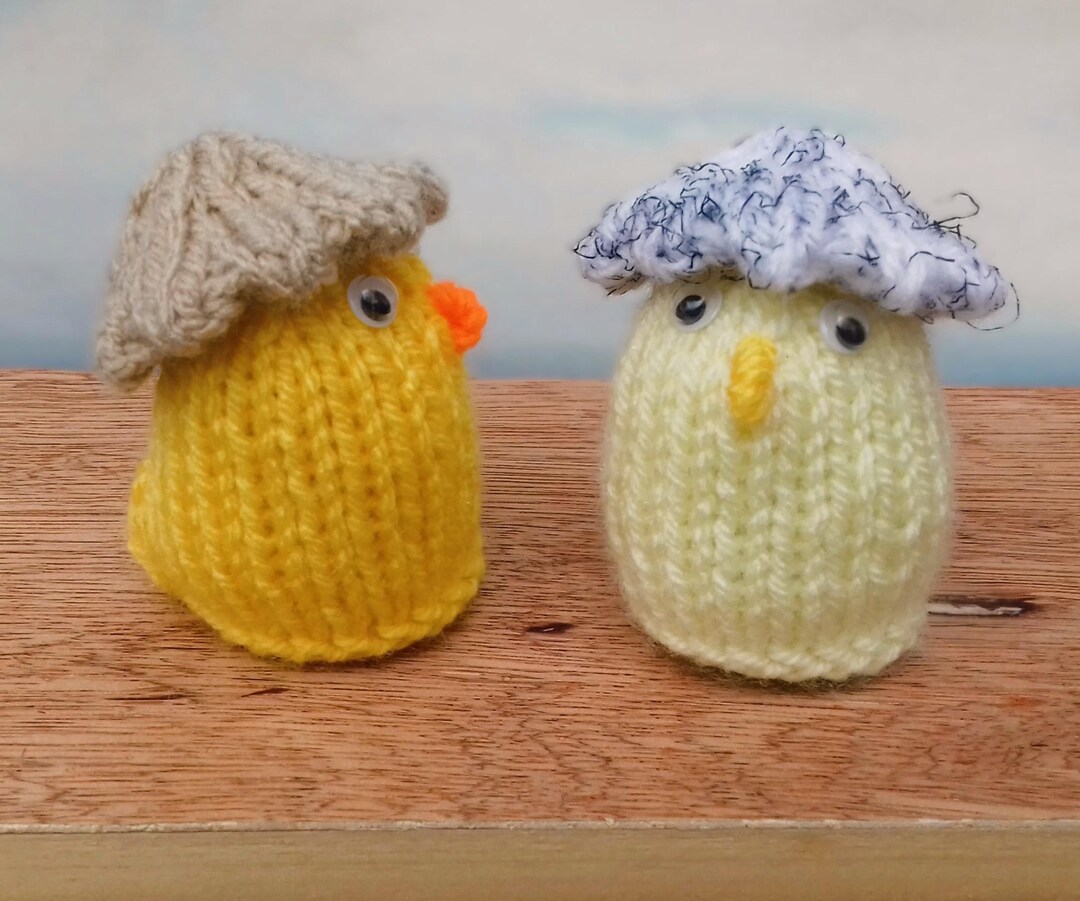 PDF KNITTING PATTERN Chicks in Eggshell Hats Creme Egg Covers, Easter ...