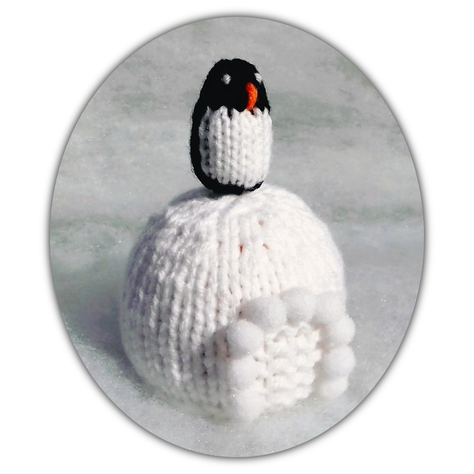 PDF KNITTING PATTERN Igloo & Penguin Chocolate Orange Cover, Christmas ...