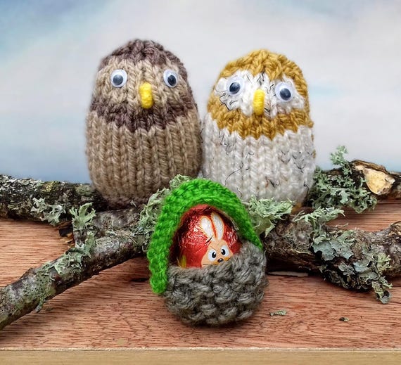 Owl Egg Cosy Knitting Pattern Simple Little Bird And Nest Pattern