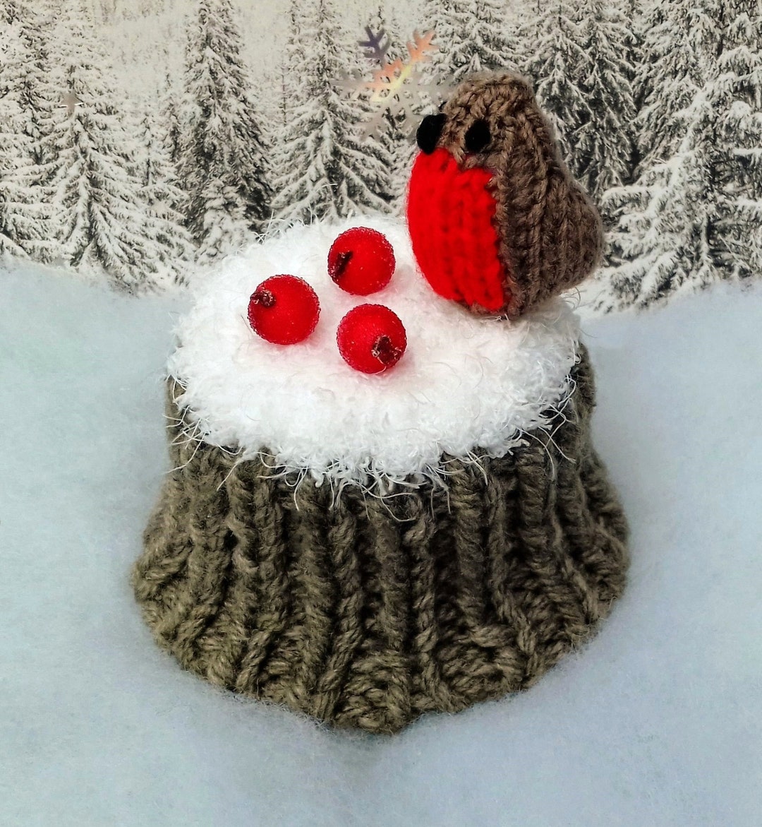 PDF KNITTING PATTERN Christmas Tree Stump Chocolate Orange Cover ...