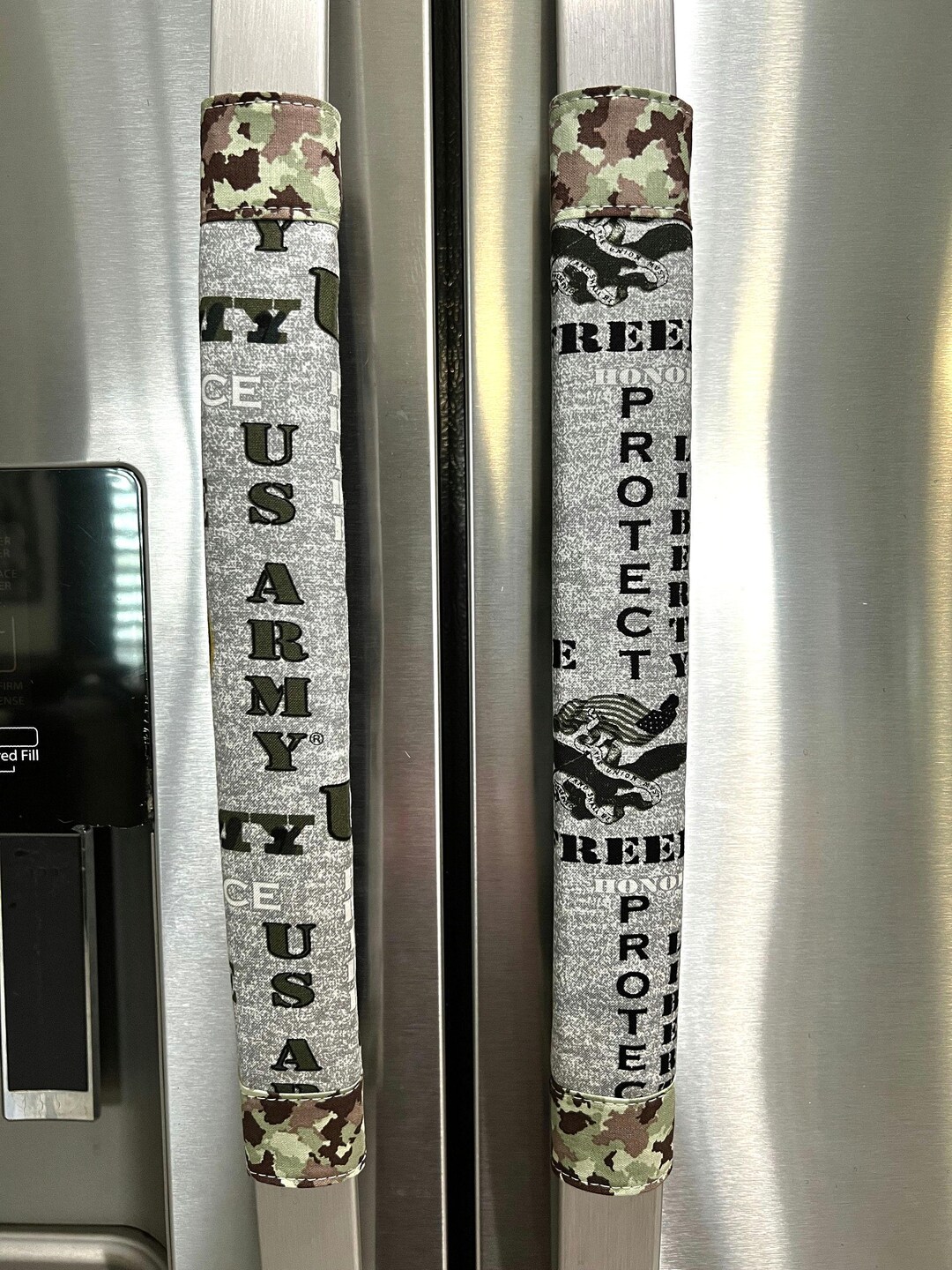 Refrigerator Door Handle Covers Set of 2 U.S. Army Theme 13” L X 5” W ...