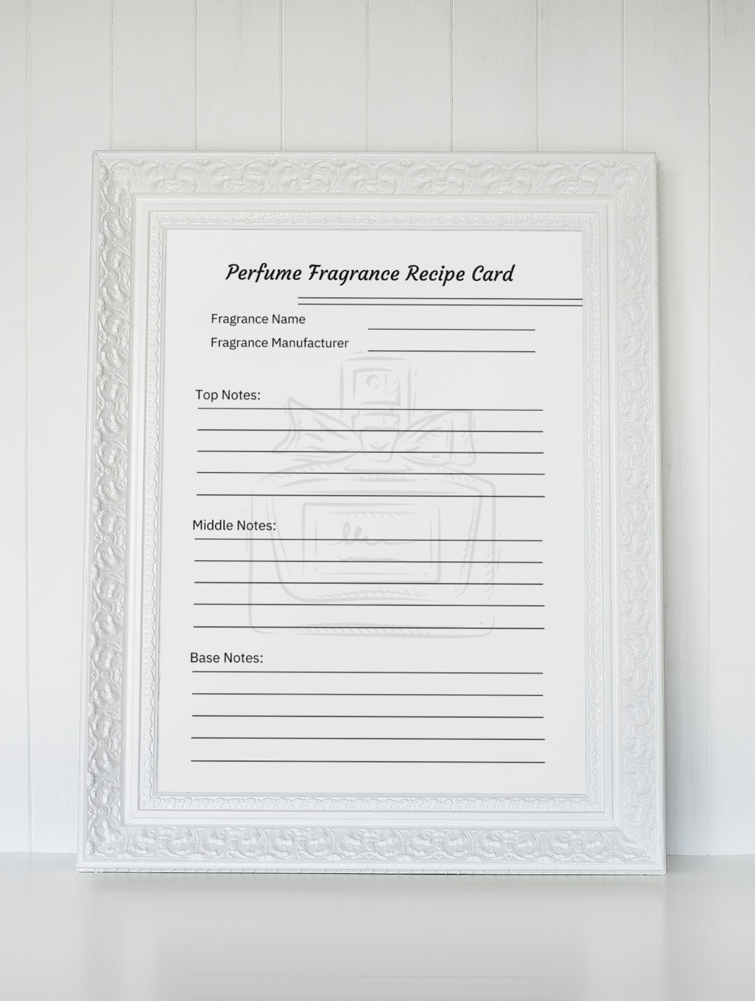 Printable Perfume Fragrance Recipe Cards - Etsy