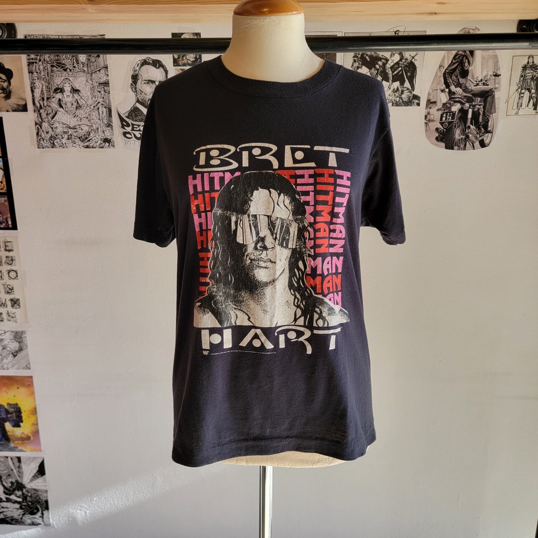 Vintage 1992 Bret Hart T-shirt | Rare! | Size Medium | Fifty-fifty | - Etsy