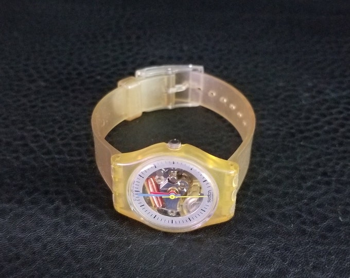 Rare Vintage 1980s Clear Swatch Watch, Rare Jelly Fish, Lady's Size ...