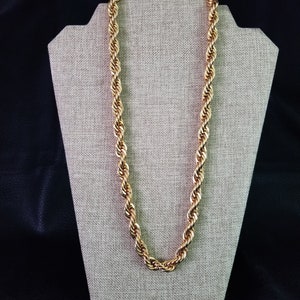 Vintage 1980's Napier Gold Tone Twisted Rope Chain, Pat . 4.774.743 - Etsy