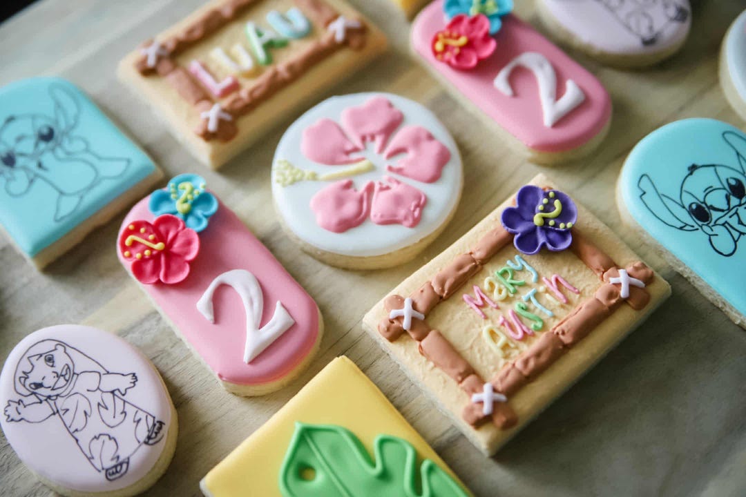 Luau Lilo Inspired Birthday Cookies - Etsy