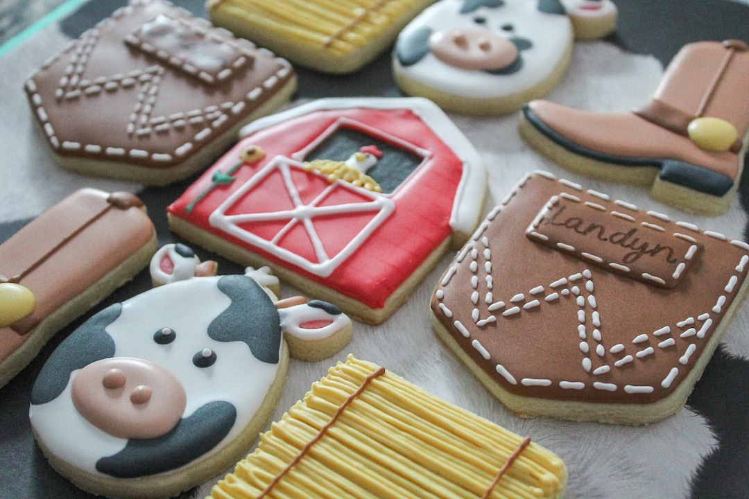 Cowboy Barn Farm Sugar Cookies - Etsy