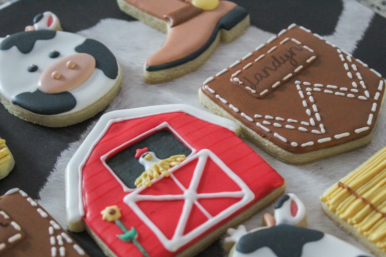 Cowboy Barn Farm Sugar Cookies - Etsy