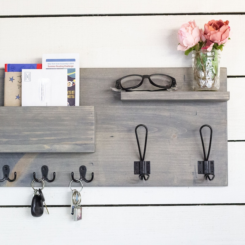 Wall Key Hooks Mail Slot - Etsy