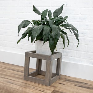 Handmade Cube Plant Stand: Modern Pine Wood Planter - Etsy