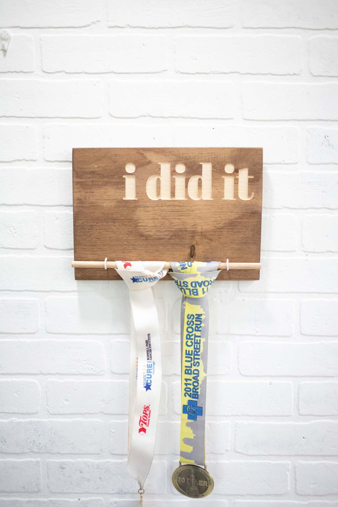 I Did It Finisher Medal Holder, Wall Mounted Race Medal Display - Etsy