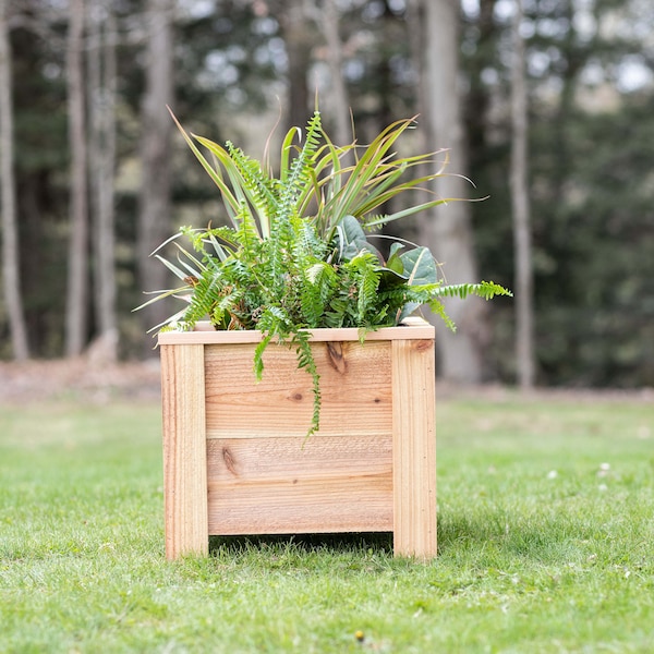 Square Cedar Planter Box - Etsy
