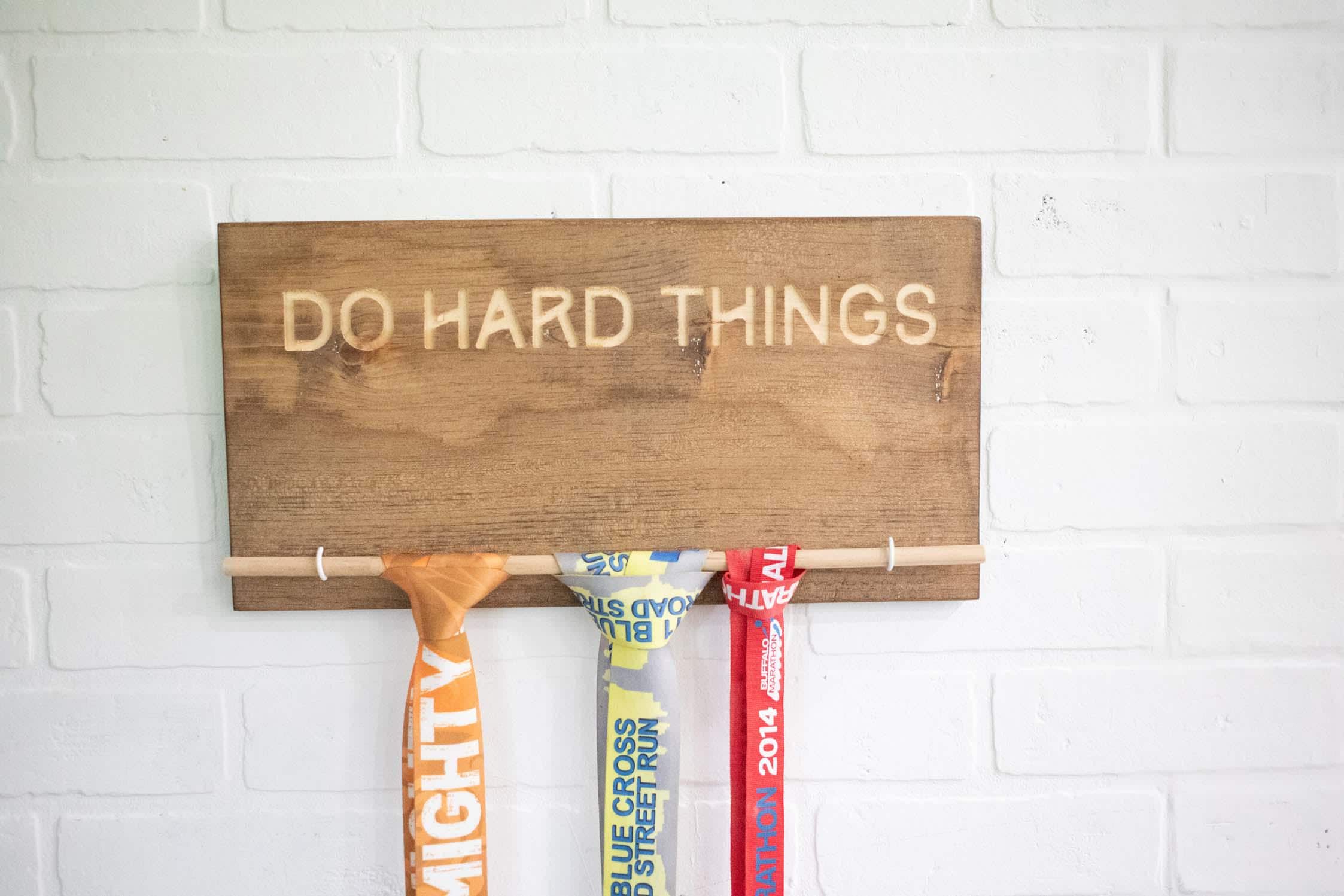 I Did It Finisher Medal Holder, Wall Mounted Race Medal Display - Etsy
