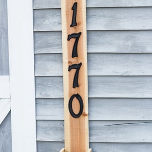 Vertical House Number Cedar Planter Box - Etsy