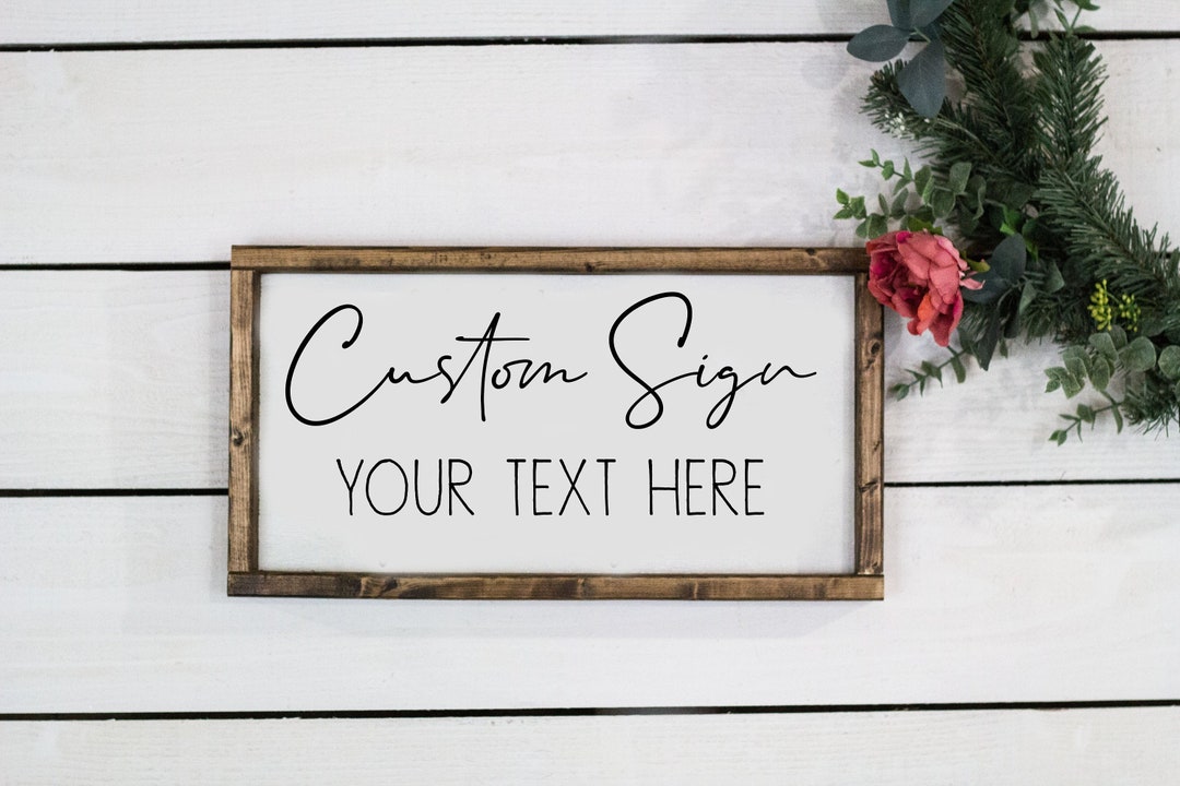 Custom Wood Sign: Personalized Farmhouse Decor - Etsy