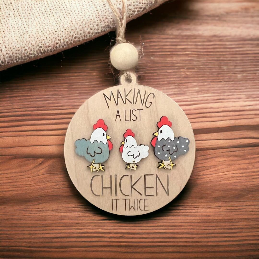 Making a List Chicken It Twice Ornament - Etsy
