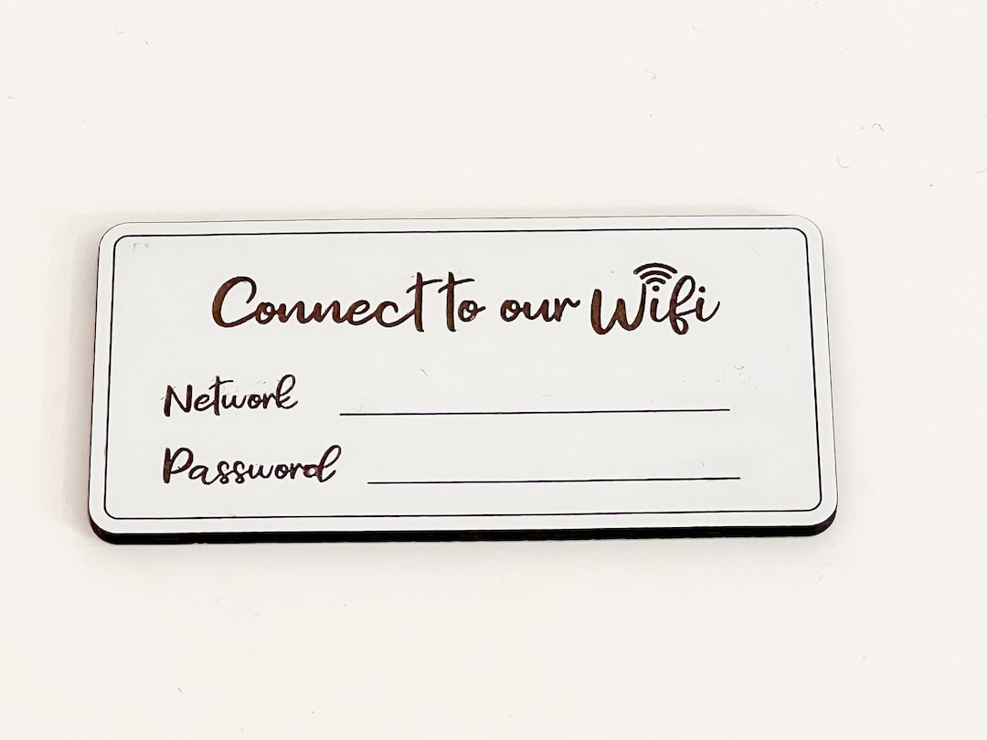 Wifi Password Sign for Refrigerator, Magnetic Wifi Sign for Guests, 5 ...