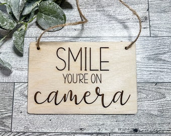 You're on Camera Printable Sign INSTANT DOWNLOAD Smile Security Camera ...
