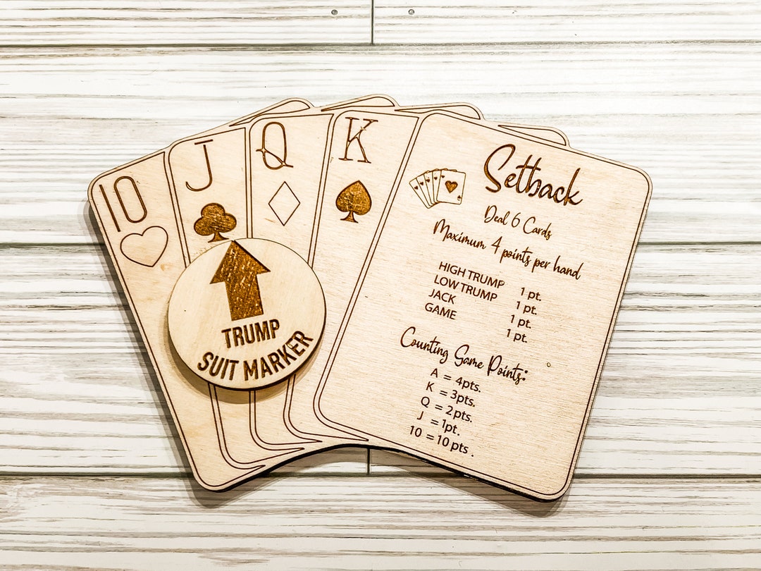 Setback Card Game Rules and Trump Marker - Etsy
