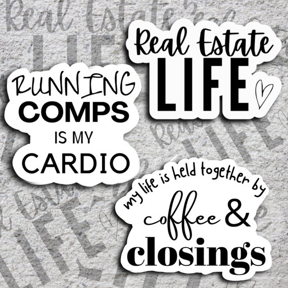 Realtor / Real Estate Agent Stickers. Realtorlife Real Estate - Etsy