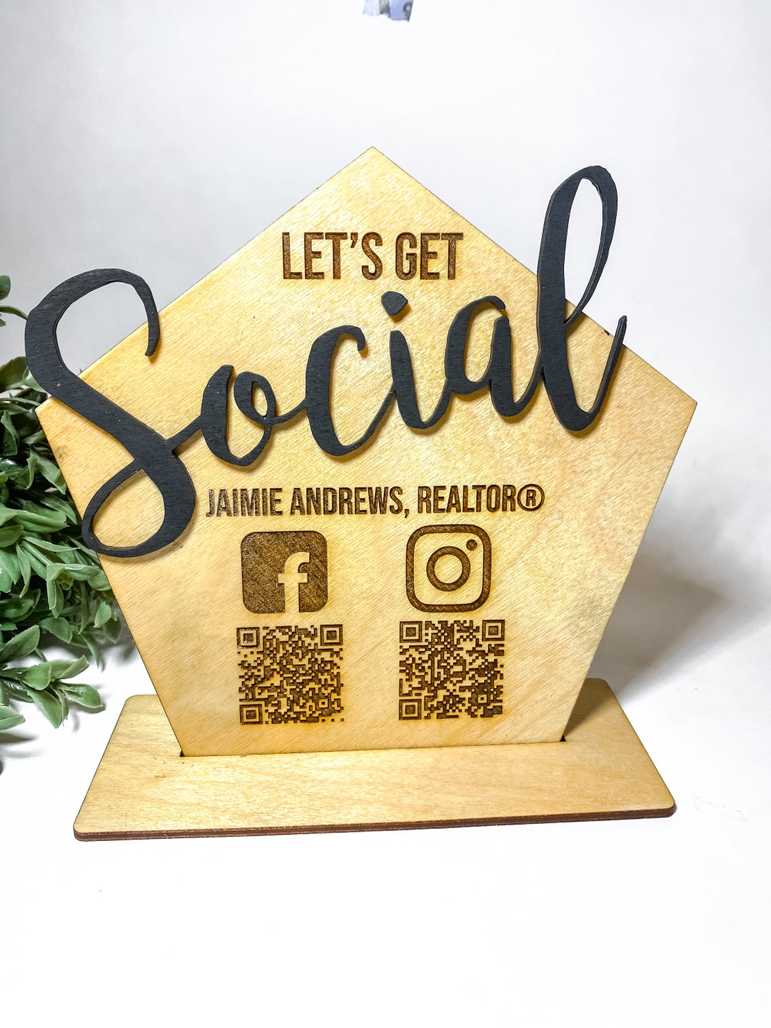 Realtor Real Estate Agent - Social Media - Desk Display - Etsy