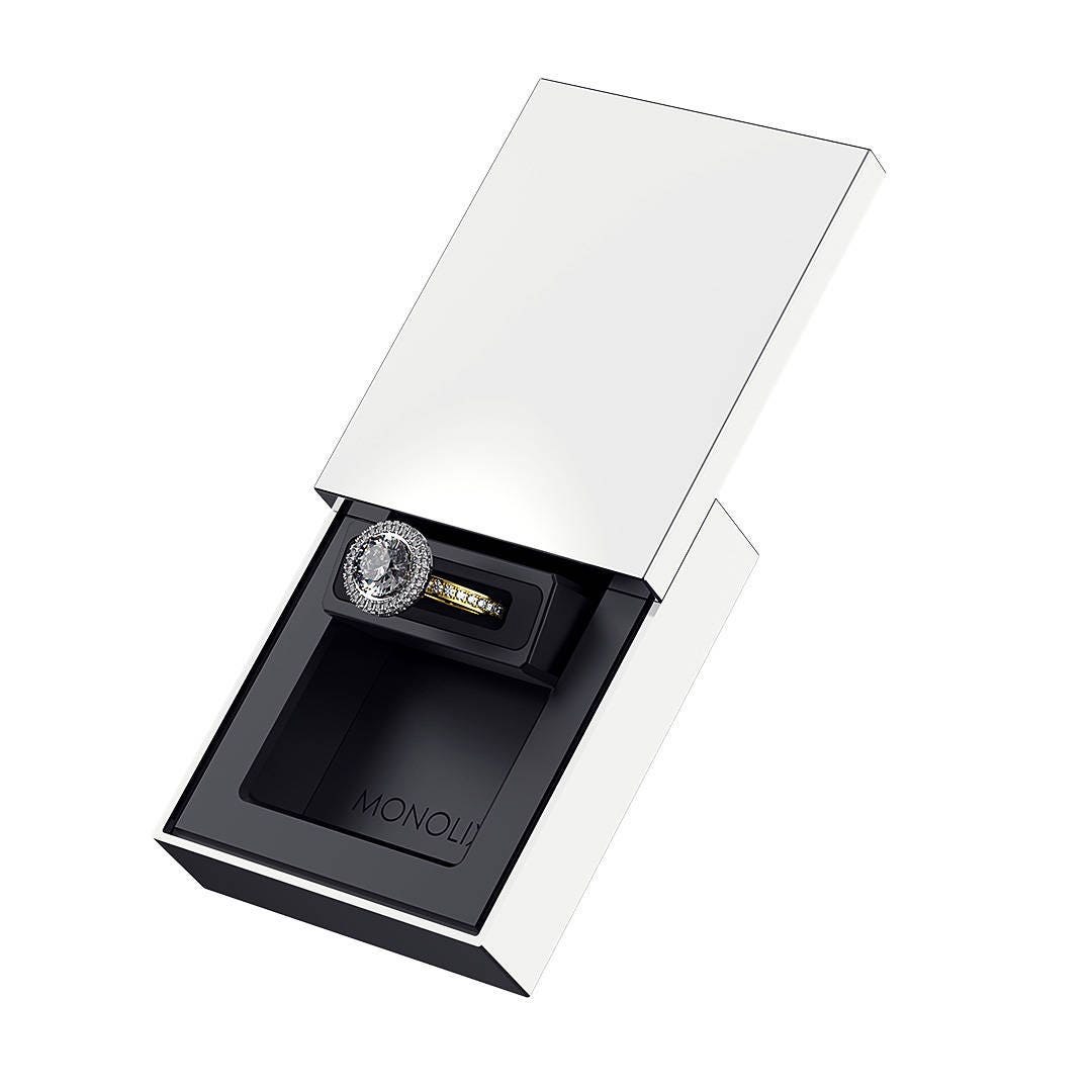 Monolix Unique Thin Ring Box - Pocket Size for Proposal Engagement ...