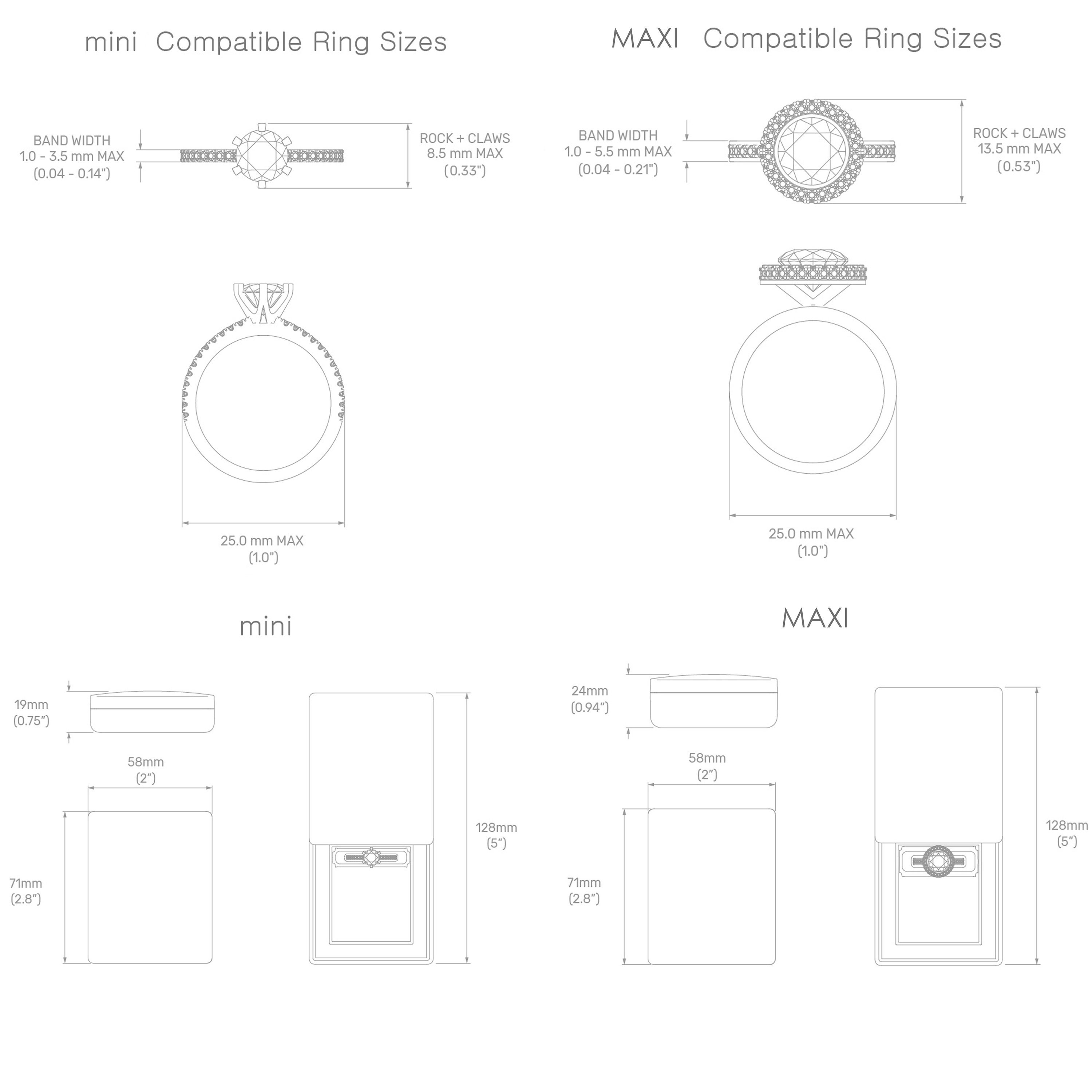 Monolix Unique Slim Ring Box - Pocket Size for Proposal Engagement Ring ...
