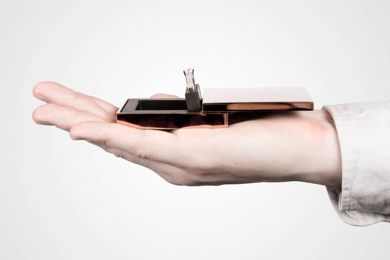 Monolix Unique Slim Ring Box - Pocket Size for Proposal Engagement ...