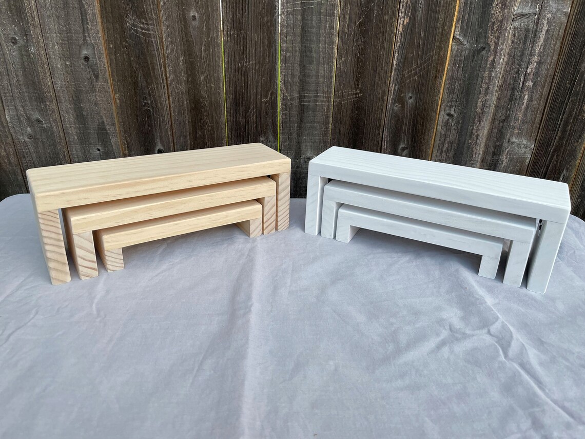 Wood Nesting Display Risers 3.5in Deep Jewelry Risers - Etsy