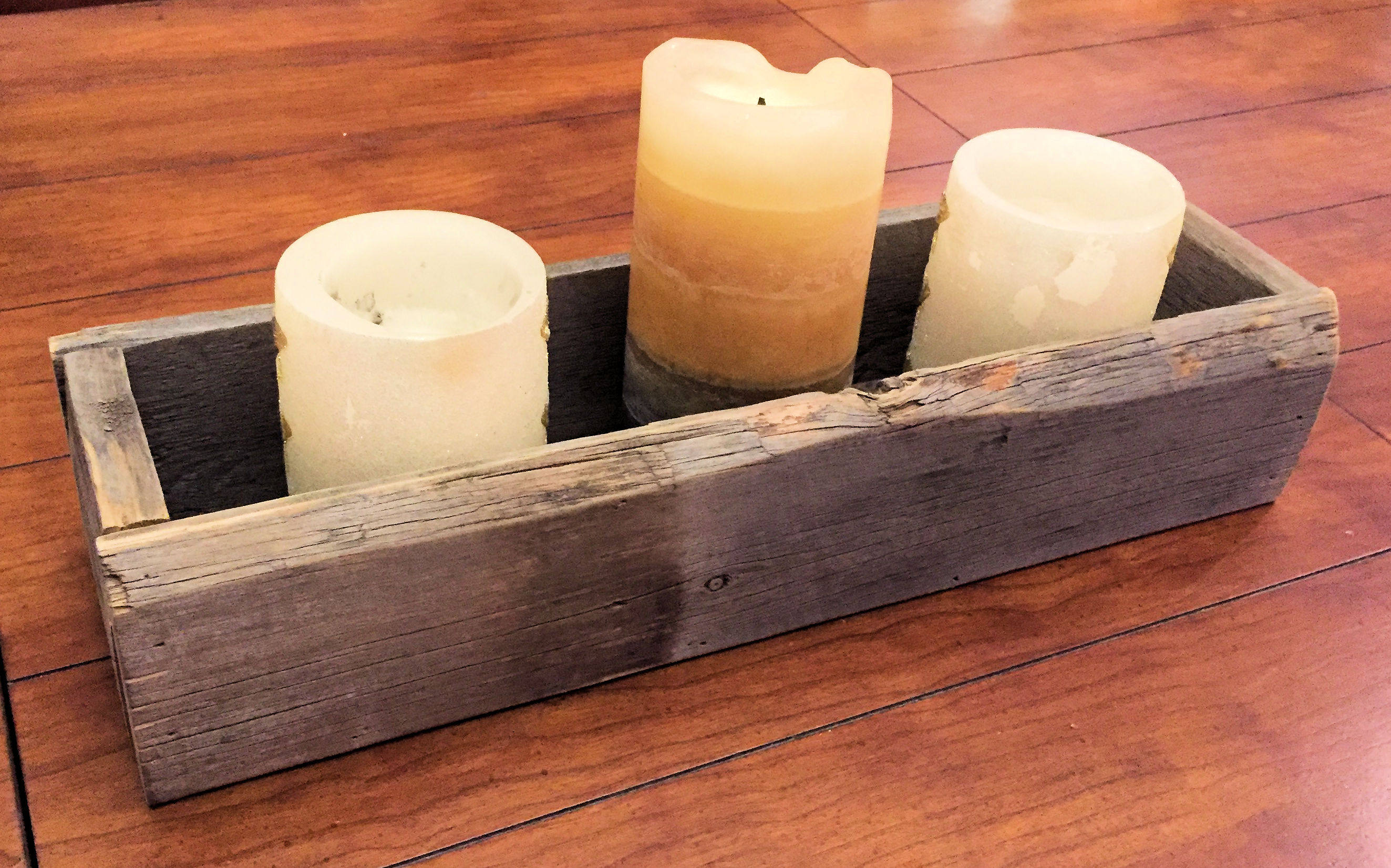 Planters Box - Rustic Reclaimed Weathered Wood, Garden Box, Mason Jar ...