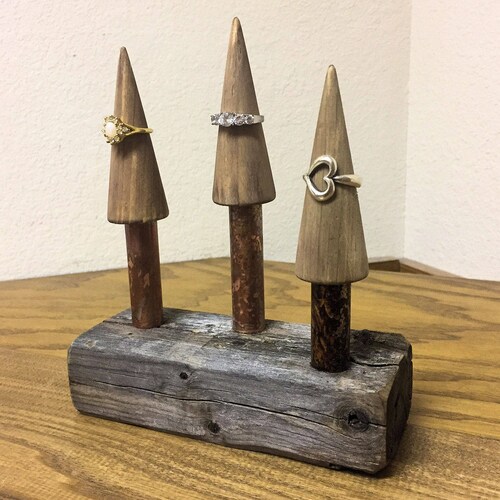 Oval Wood Ring Display - Etsy