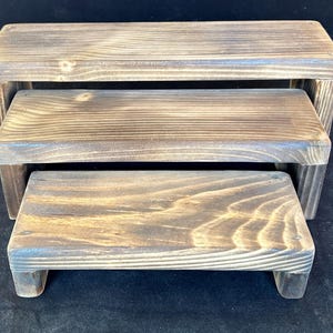 Wood Nesting Display Risers - 3.5in Deep - Jewelry Risers - Display ...