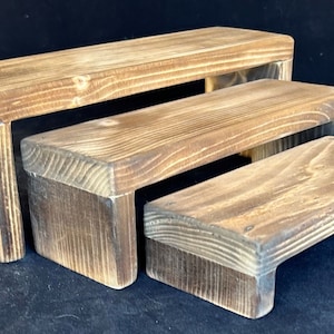 Wood Nesting Display Risers - 3.5in Deep - Jewelry Risers - Display ...