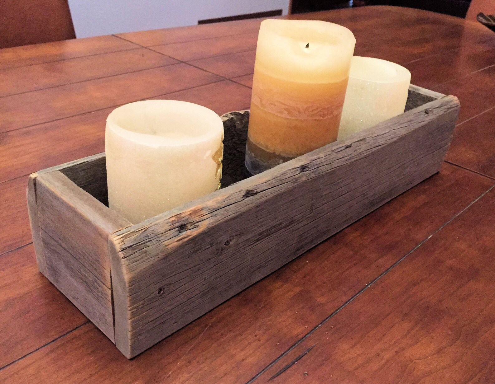 Planters Box - Rustic Reclaimed Weathered Wood, Garden Box, Mason Jar ...