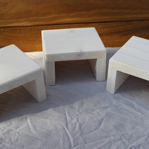 Wood Risers in White Washed Pine Jewelry Risers Display | Etsy