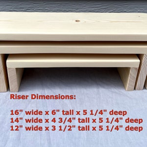 Tall Nesting Display Risers in Raw or White Washed Pine Wood - Jewelry ...