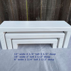 Wood Nesting Display Risers - 3.5in Deep - Jewelry Risers - Display ...