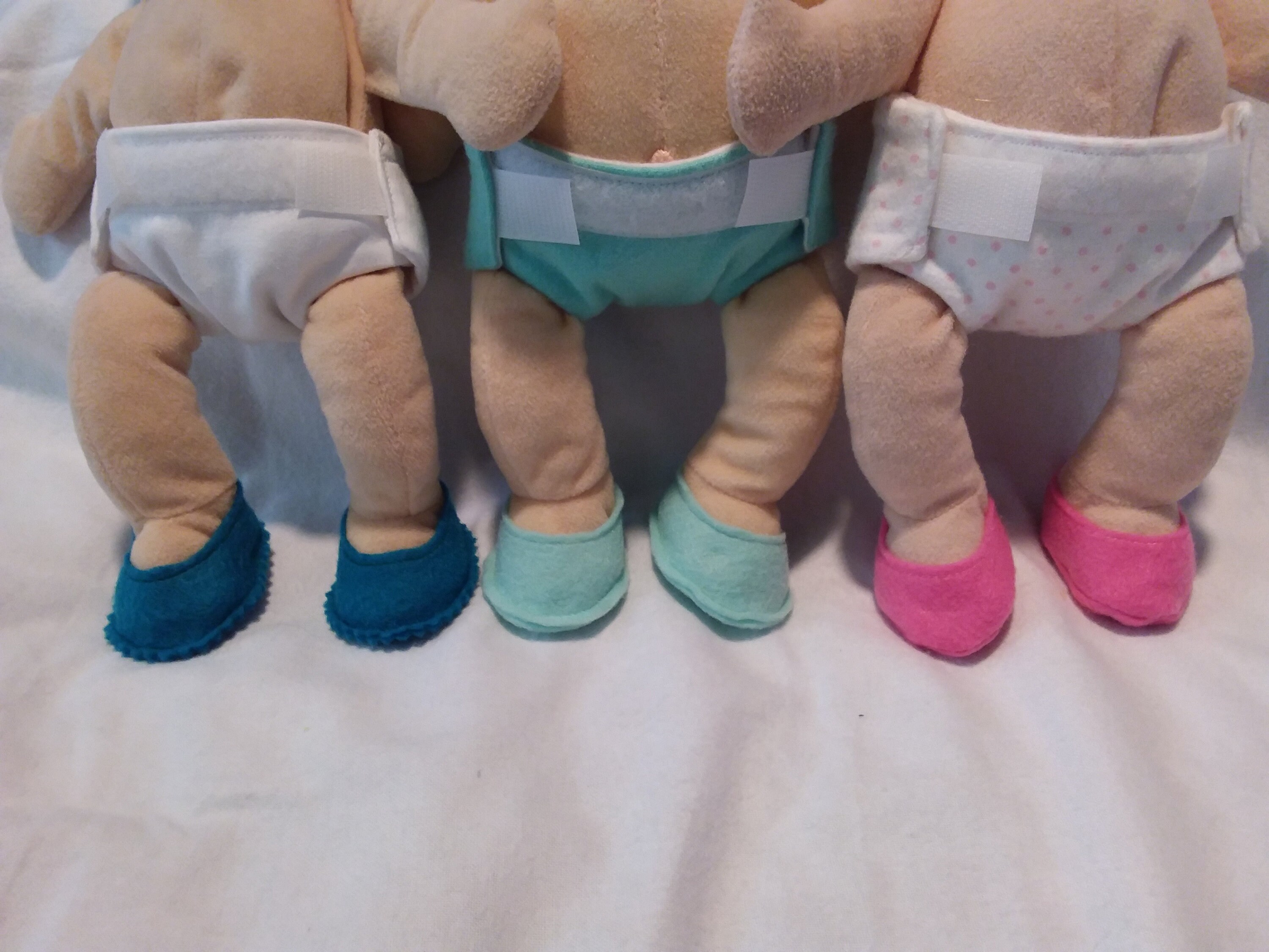 THREE STYLES of Baby Doll Shoe Patterns- Fits 12" Wee Baby Stella ...