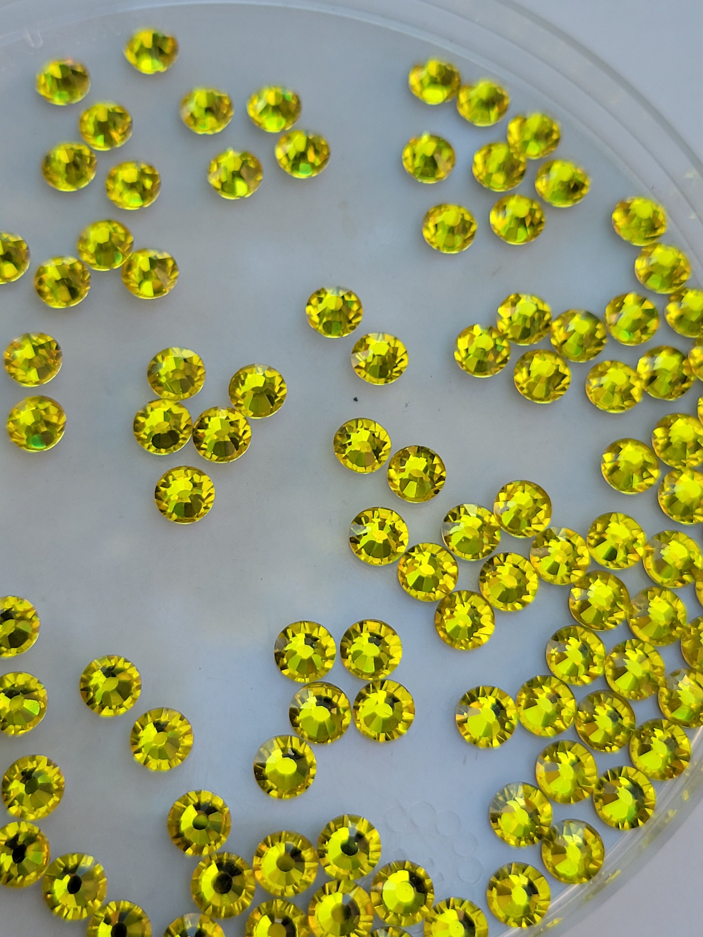 Yellow Carrington Crystal Glass Flat Back 16SS Golden 120 | Etsy