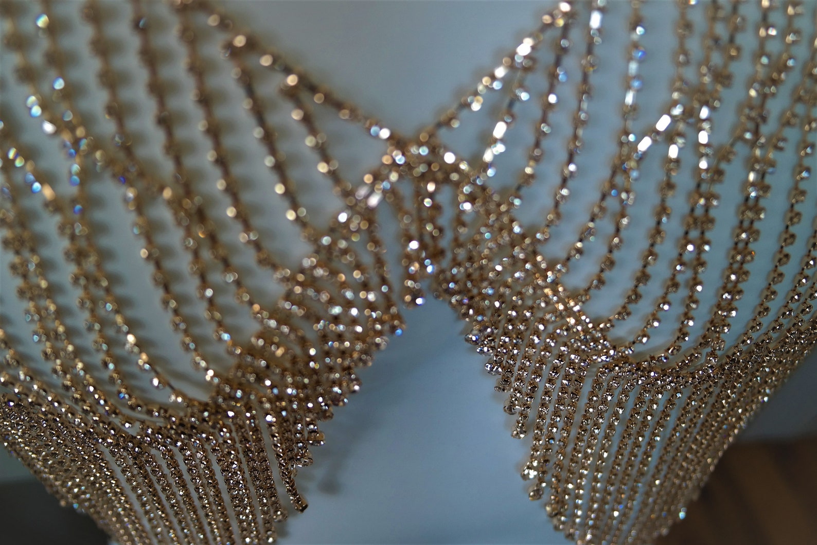 Crystal Gold Chain Fringe Bra Body Fringe Top | Etsy