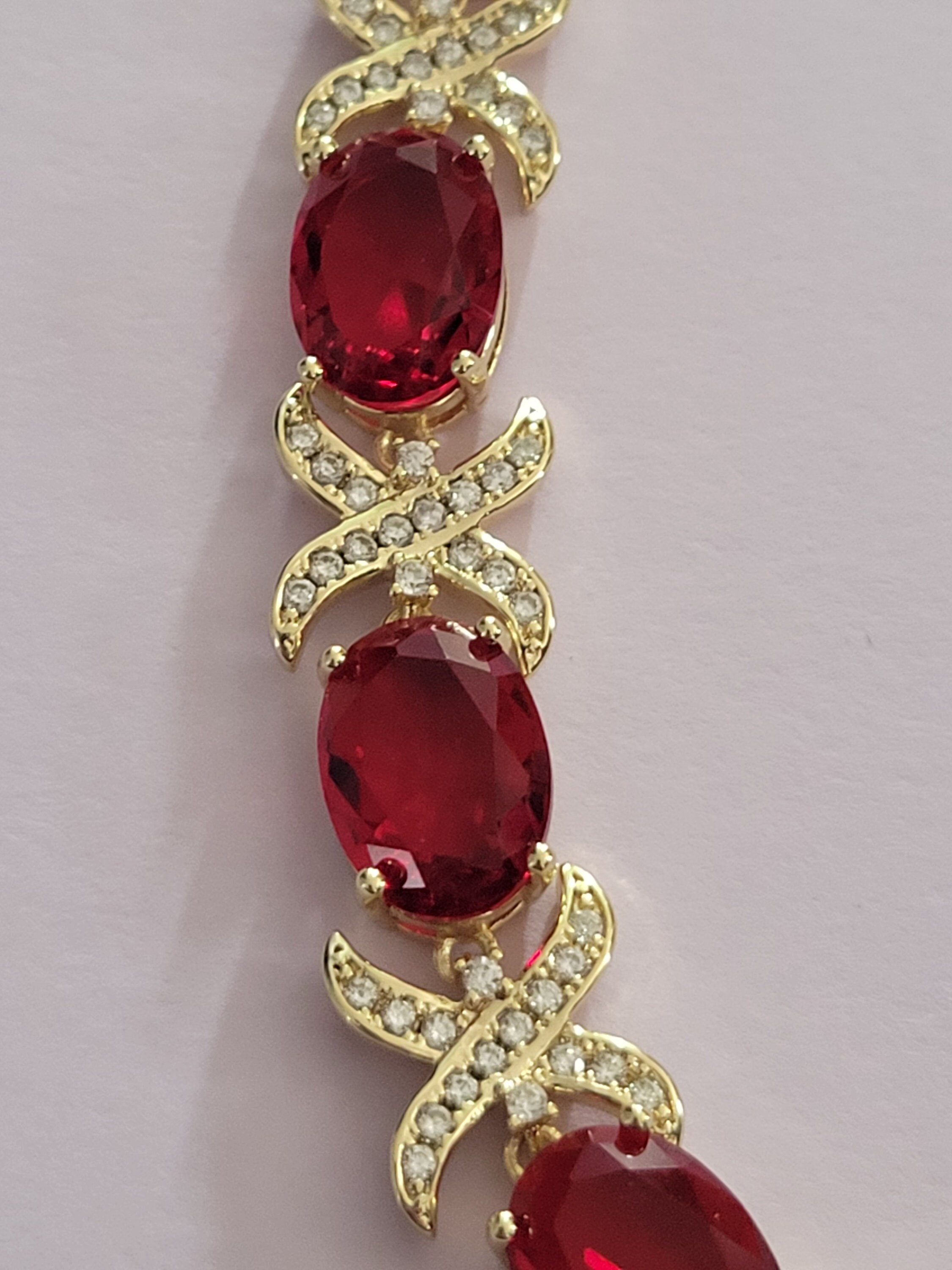 Crystal Ruby Necklace Vintage Dynasty Style Sable Colby Statment ...