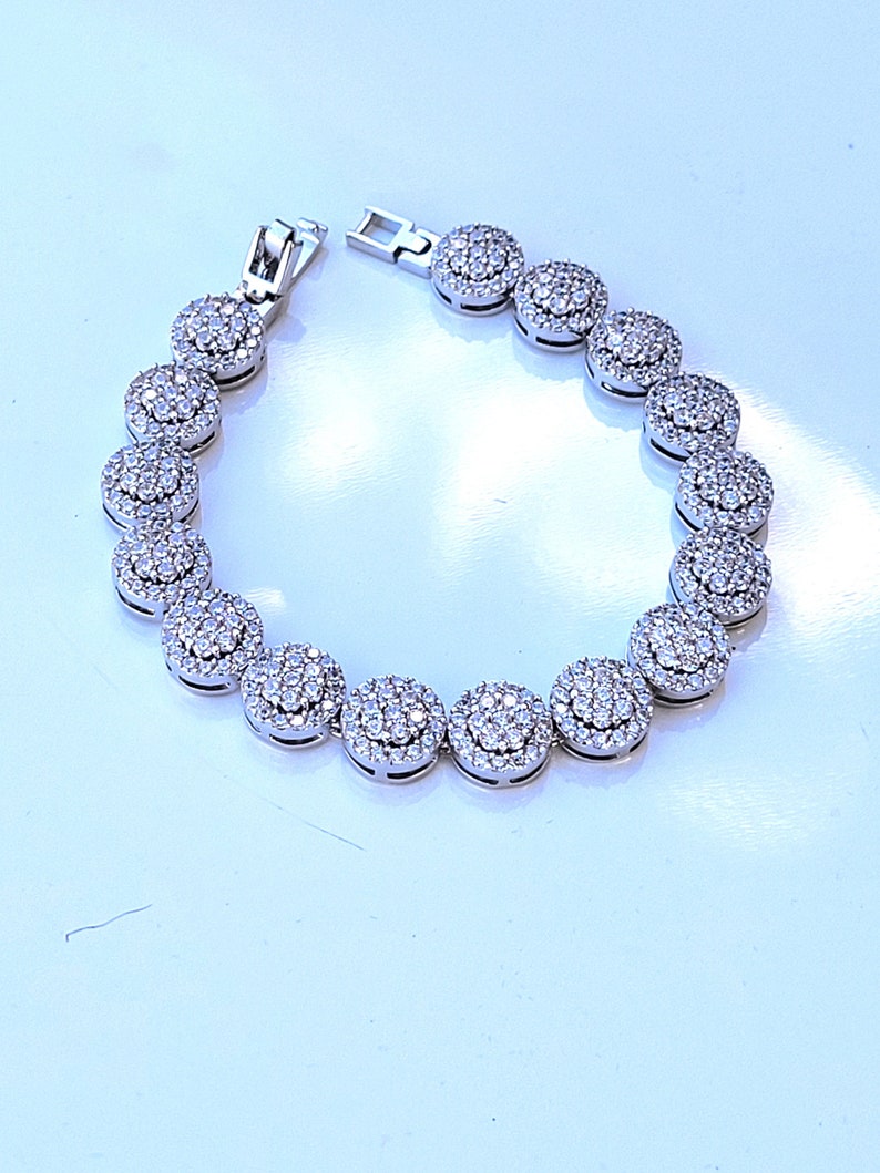 Clear Cubic Zircon CZ Bracelet in a Silver Setting Zirconia - Etsy