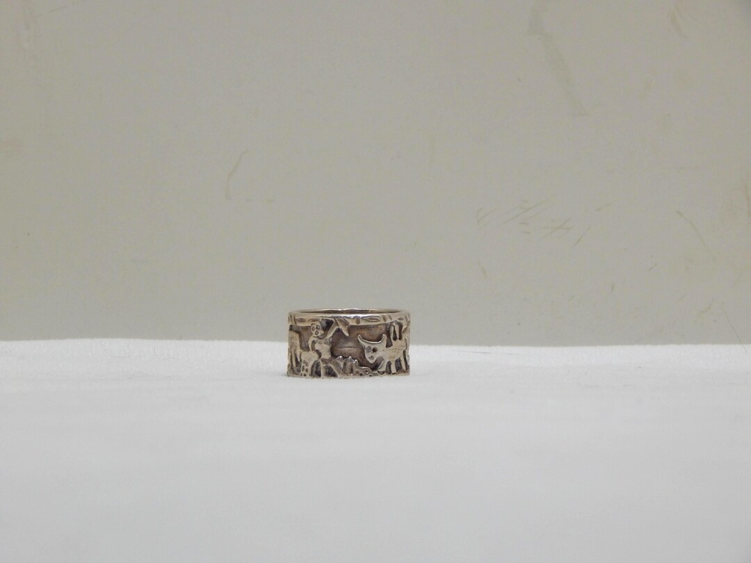 Vintage Native American Storyteller Ring Stamped Sterling Silver Size 8 ...