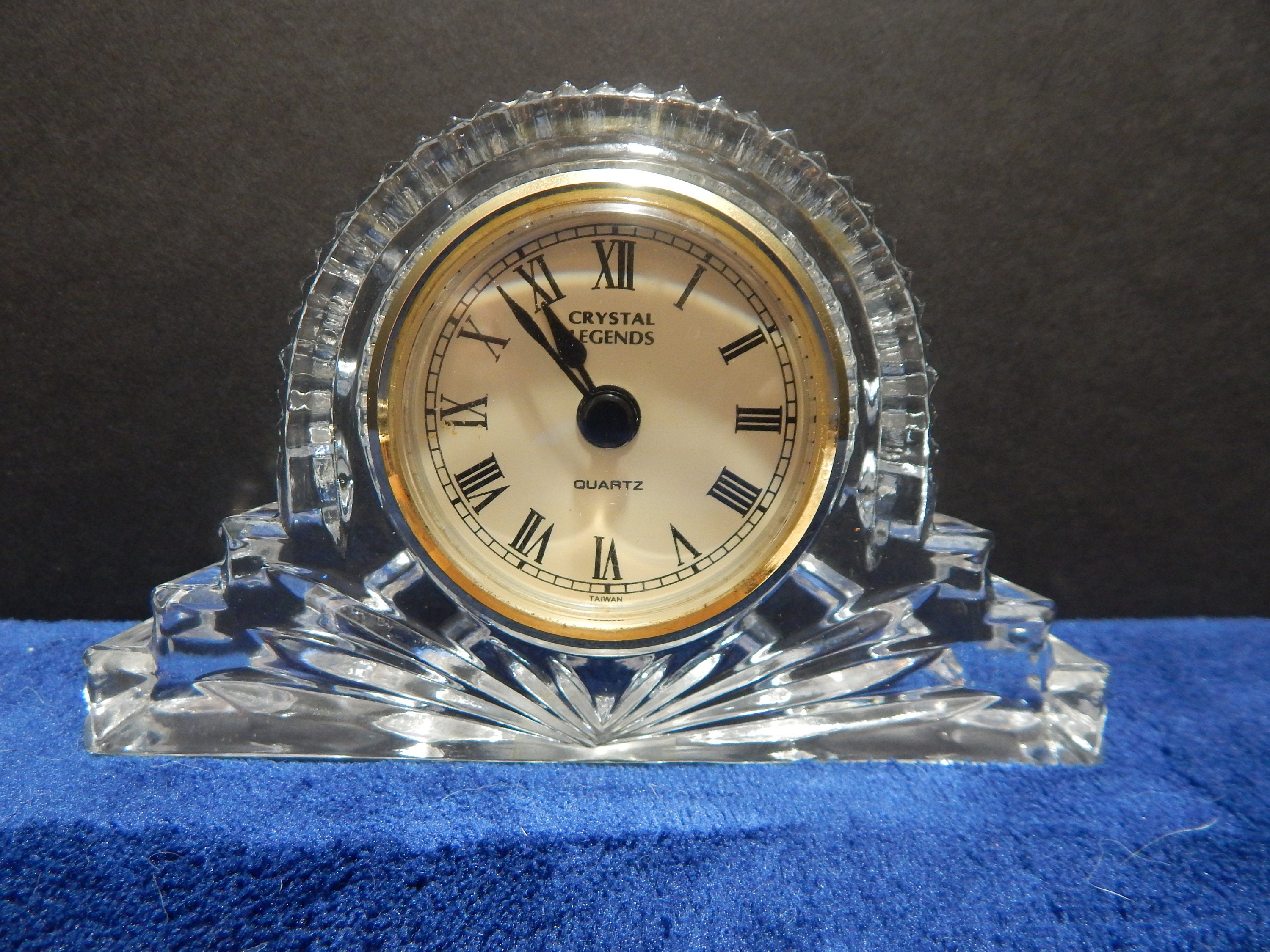 Vintage Crystal Legends by Godinger Crystal Quartz Desk Clock Made in ...