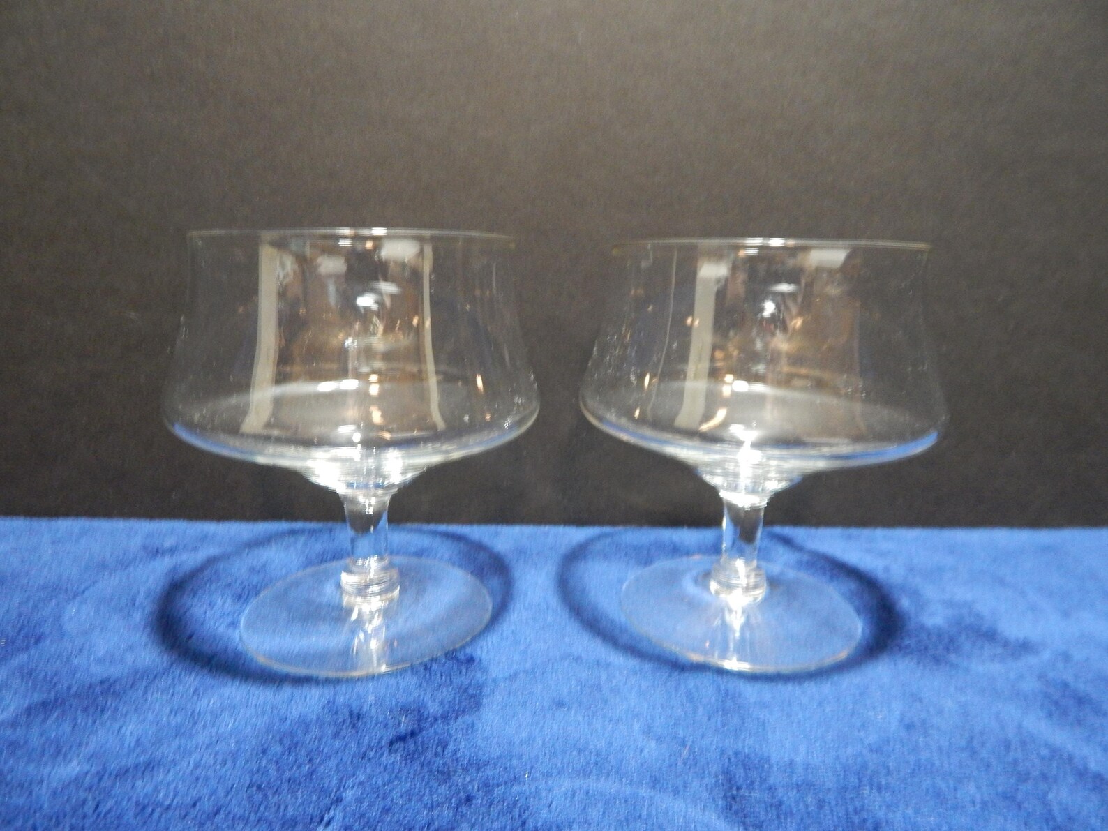 Vintage Clear Glass Pattern Wide Mouth Bourbon Glasses Set of Three ...