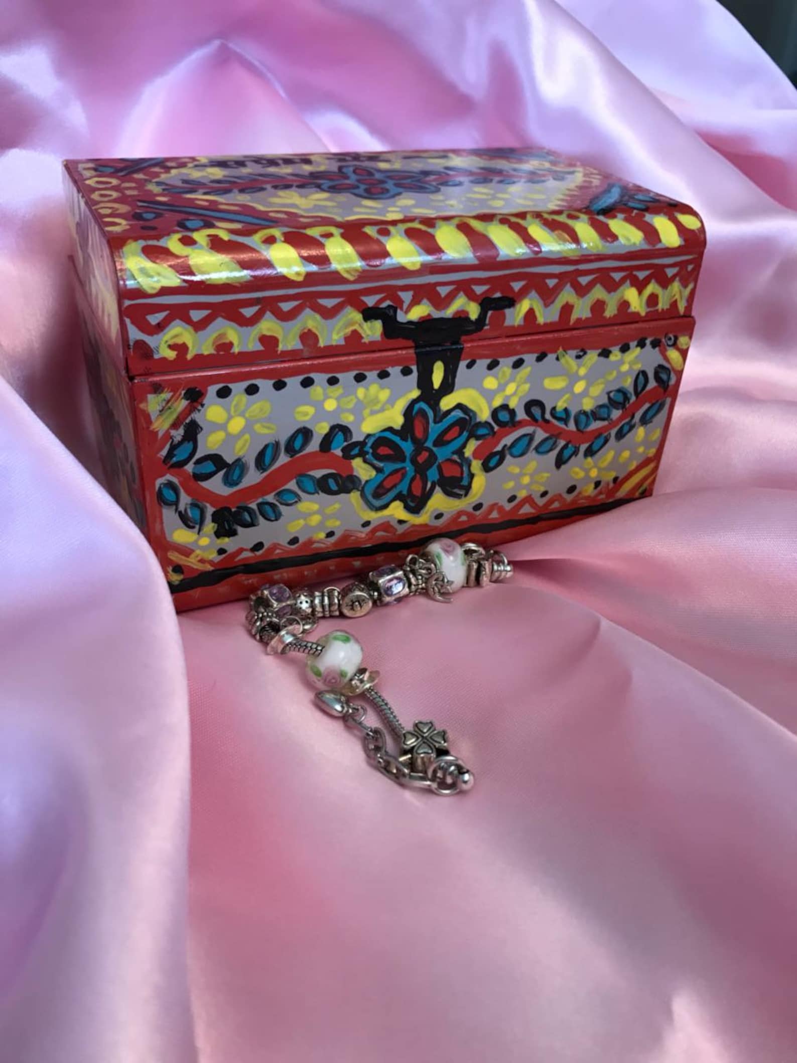 Hand Painted Trinket Box: "sandook" - Etsy