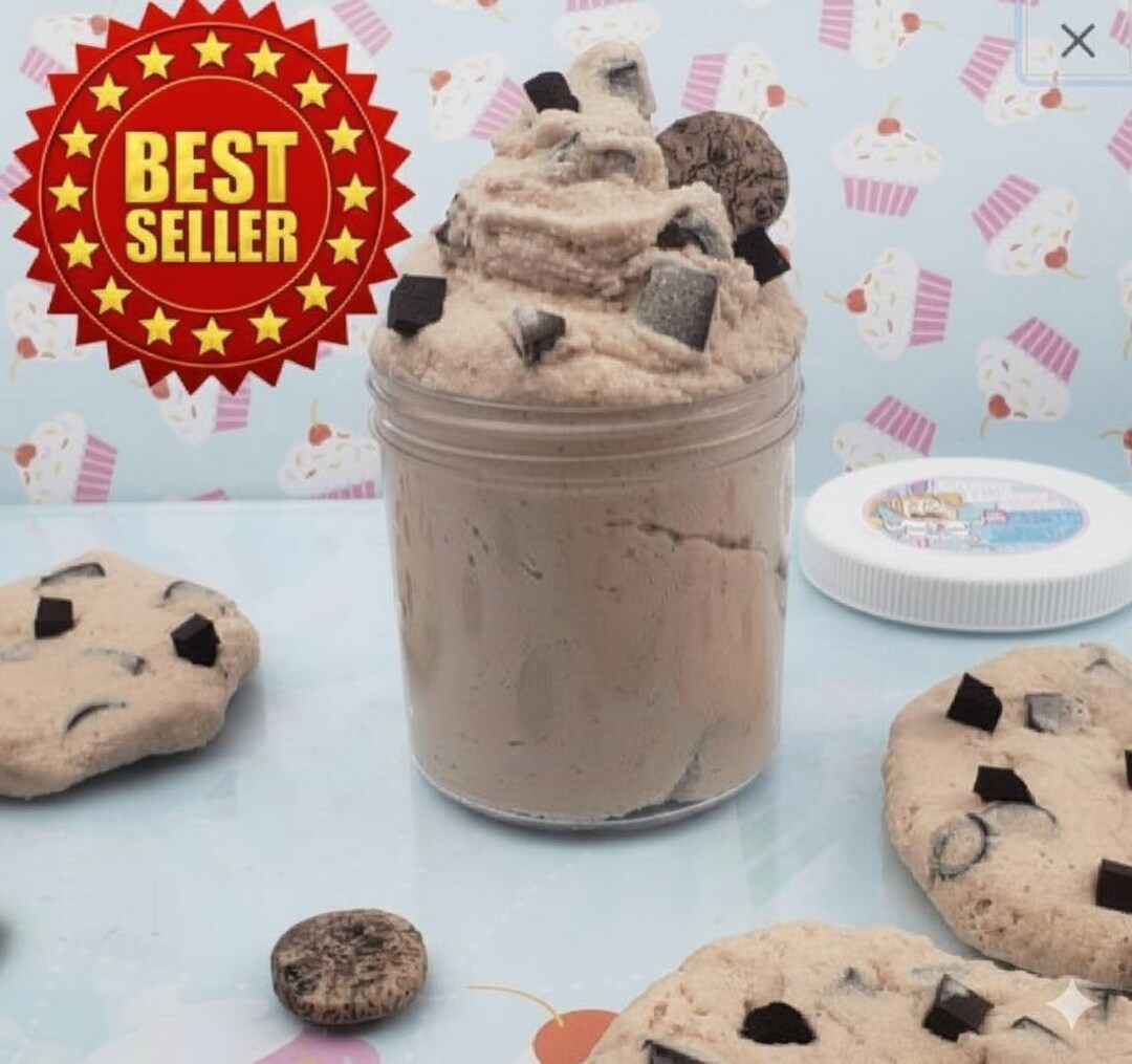 Scented Chocolate Chunk Cookie Dough Slime. Stretchy Sizzle and Poppy ...