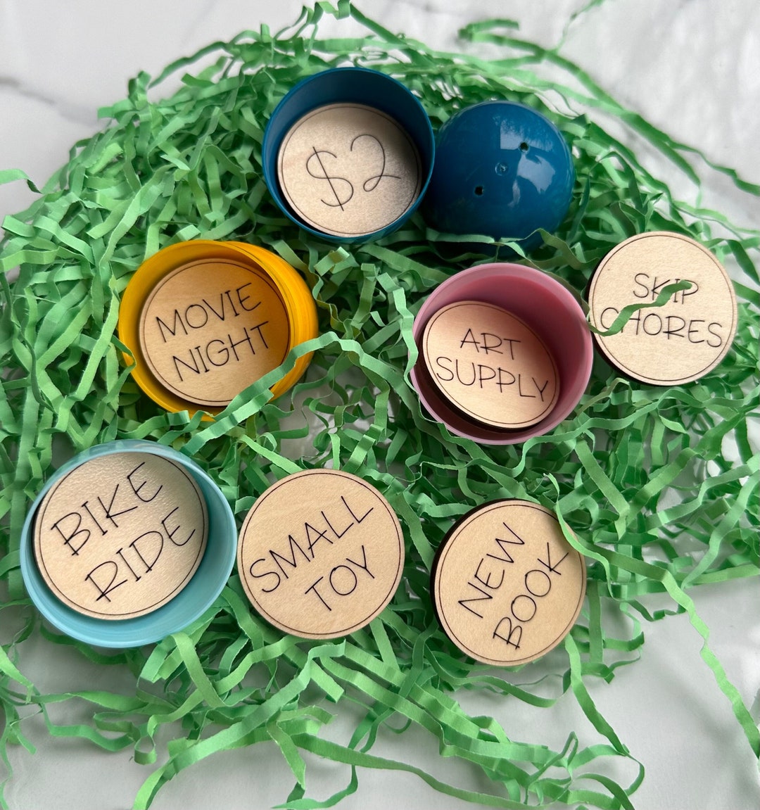 Easter Eggs Tokens - Egg Hunt Rewards - Wooden Easter Tokens - Egg Hunt ...